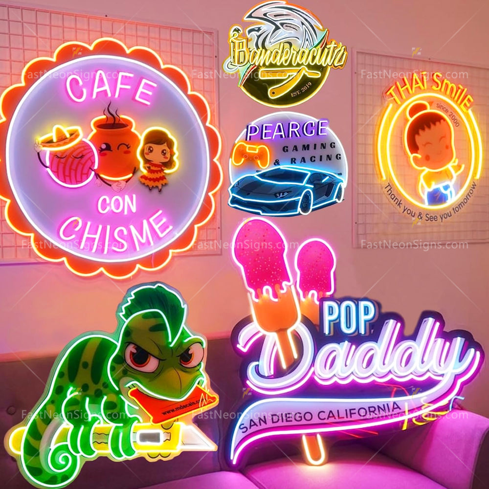 Custom UV Printing Brand Neon Signs | Logo Image Printed Neon | Pop Art ...