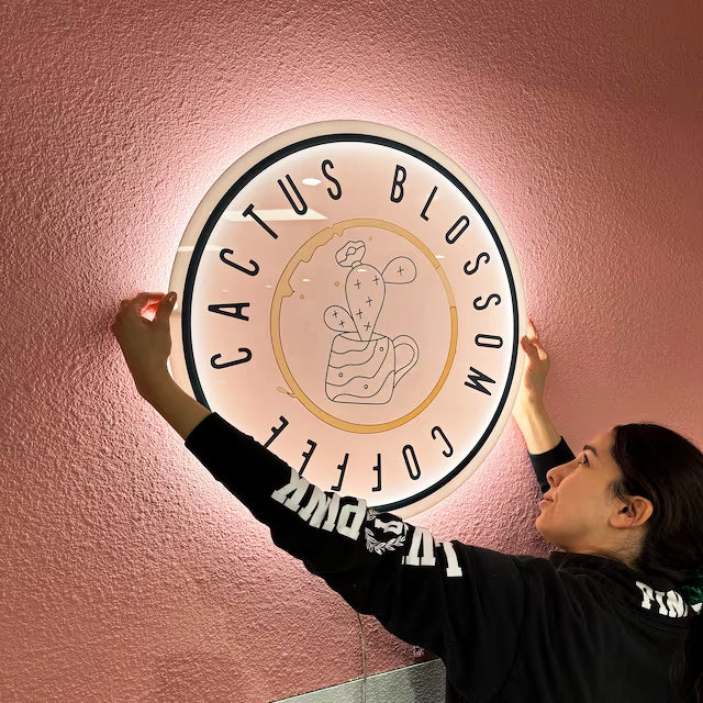 Custom Acrylic Backlit Signs - UV printed Logo Acrylic Board with Meta