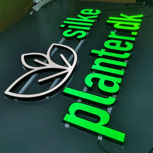 Custom 3D Metal Frontlit Sign, Halo Lit Channel Letters Logo Sign for