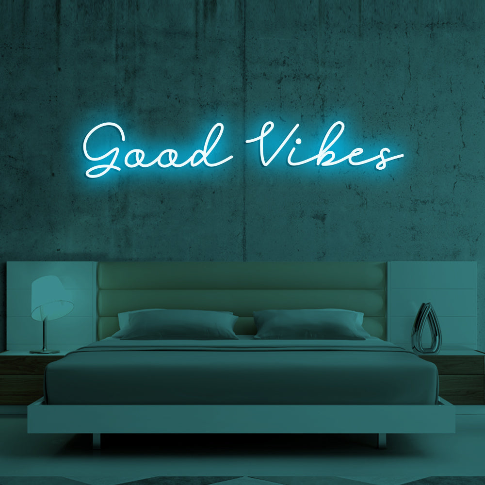 Good Vibes - LED Neon Sign For Home, Bedroom, Office, Company