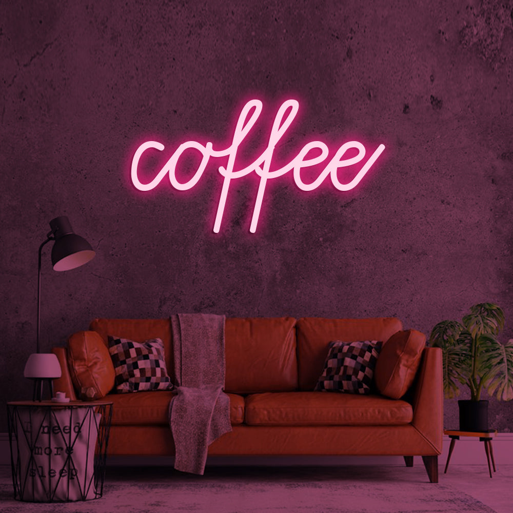 Coffee LED Neon Sign, Simple Fashion Cool Neon Sign, Custom Your Design