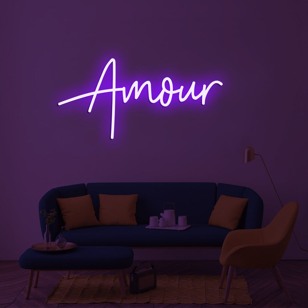 Amour- LED Neon Sign, Custom Your Unique Handmade Wall Art Decoration