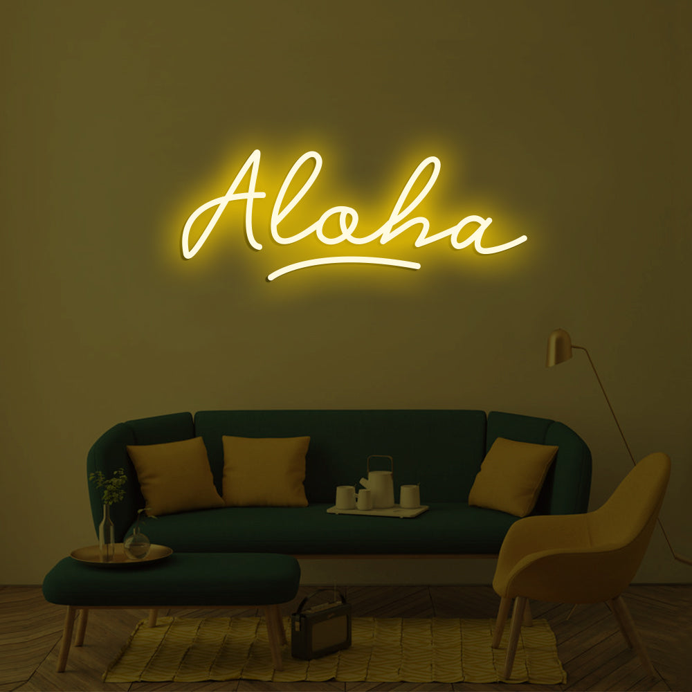 Aloha LED Neon Sign, Custom Your Unique Wall Art Decoration Neon Sign