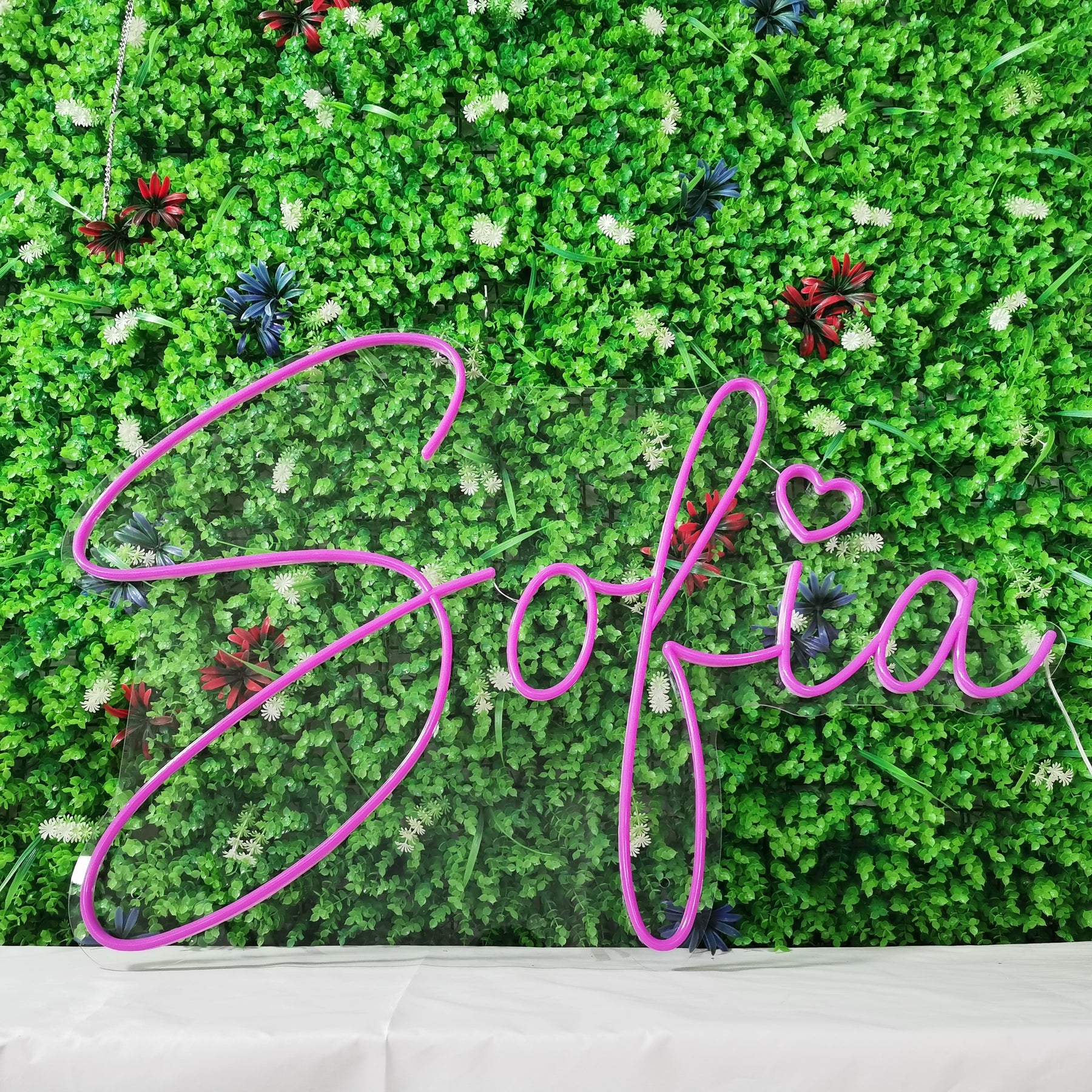 Sofia Heart- LED Neon Name Signs For room, Custom Name Neon Signs For ...